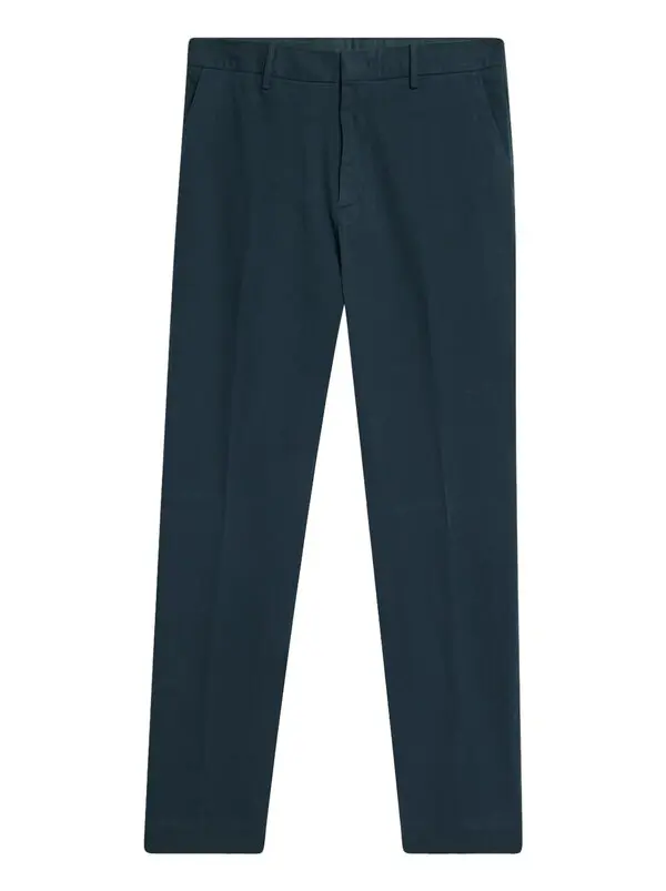 Zegna Straight Fit Flat-front Pants - Dk Blu Sld
