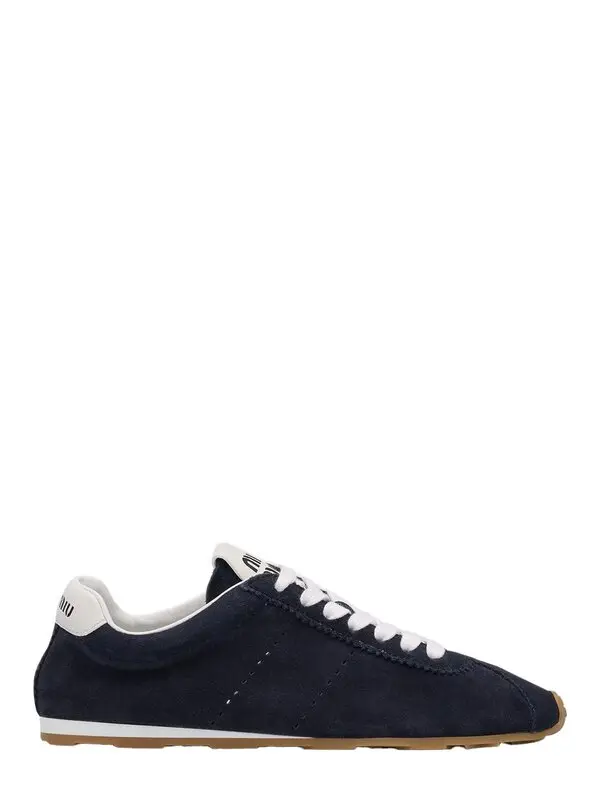 Miu Miu Suede Trainer Sneakers - Dark Blue