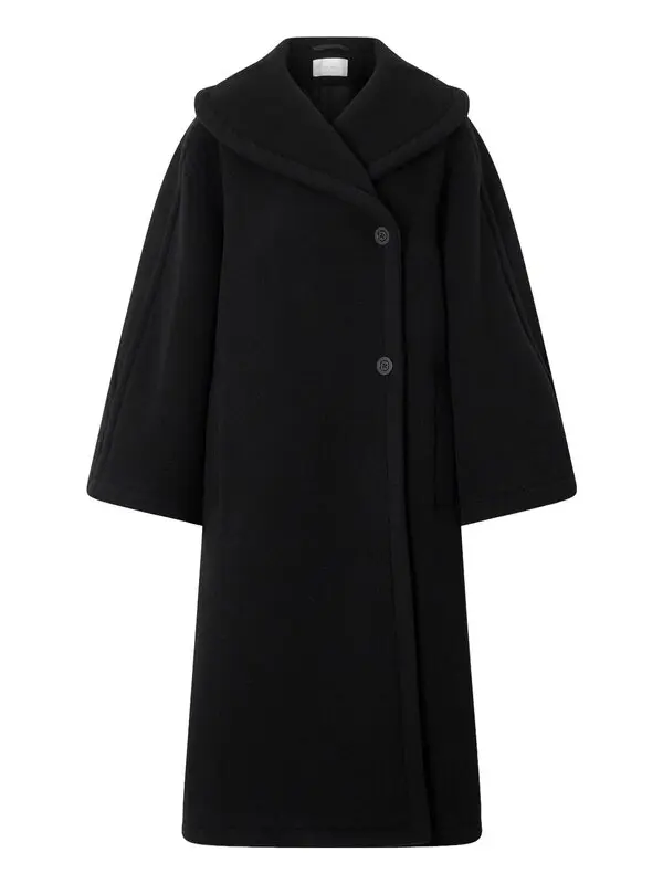 THE ROW Regino Oversized Wool Coat - Black