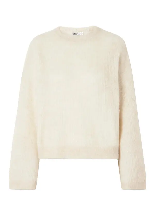 Brunello Cucinelli Ribbed-knit Sweater - Cream