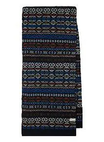 Paul Smith Fair Isle Wool Scarf - Blue
