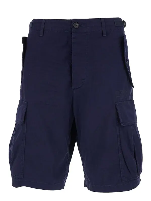 Dsquared2 Cotton Stretch Wide Leg Shorts - Blue