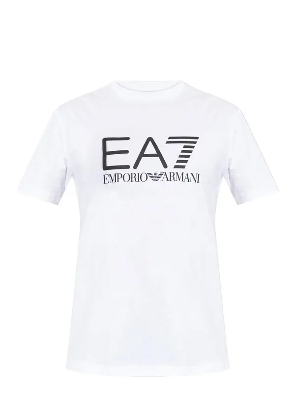 EA7 T-shirt With Printed Logo - White