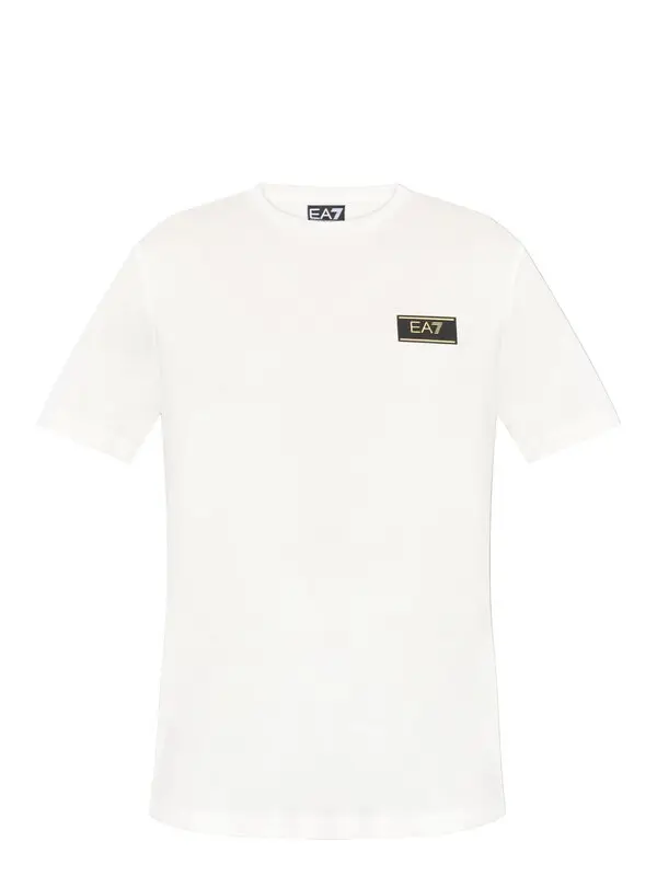 EA7 T-shirt With Logo Patch - White