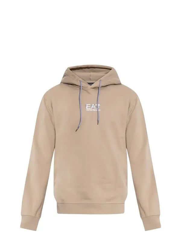 Emporio Armani Relaxed Fit Hoodie - Beige