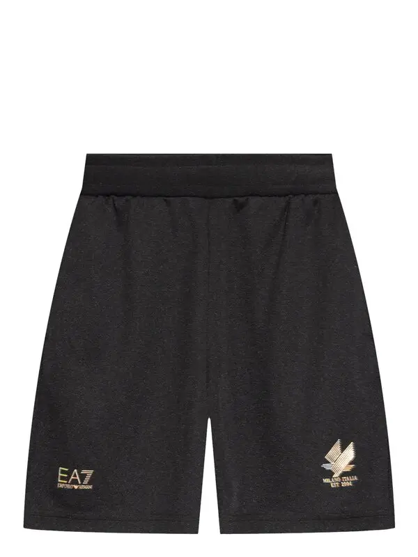 Emporio Armani Logo-printed Shorts - Black
