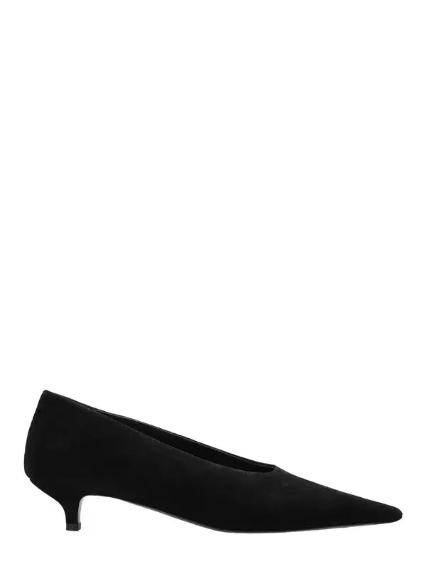 TOTEME Suede Kitten Heel Shoes - Black