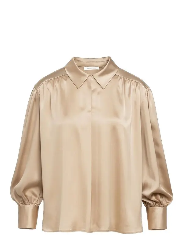 BY MALENE BIRGER Leonora Satin Shirt - Beige