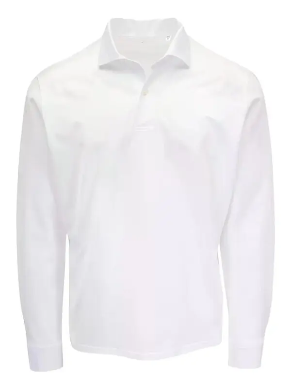 EMANUEL BERG Ribbed-cuffs Polo Shirt - White