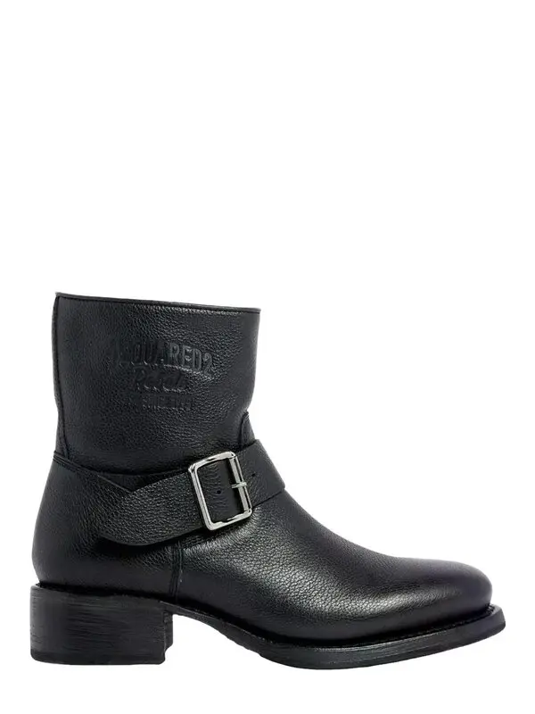 Dsquared2 Harley Buckle Ankle Boots - Black