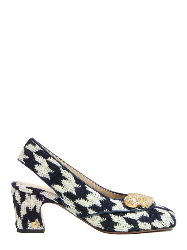 Valentino Garavani Adamantine Slingback Pumps With 60mm Heel - White