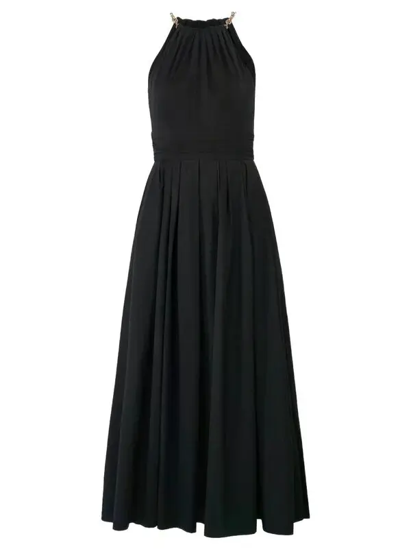 Carolina Herrera Chain-strap Halterneck Midi Dress - Black