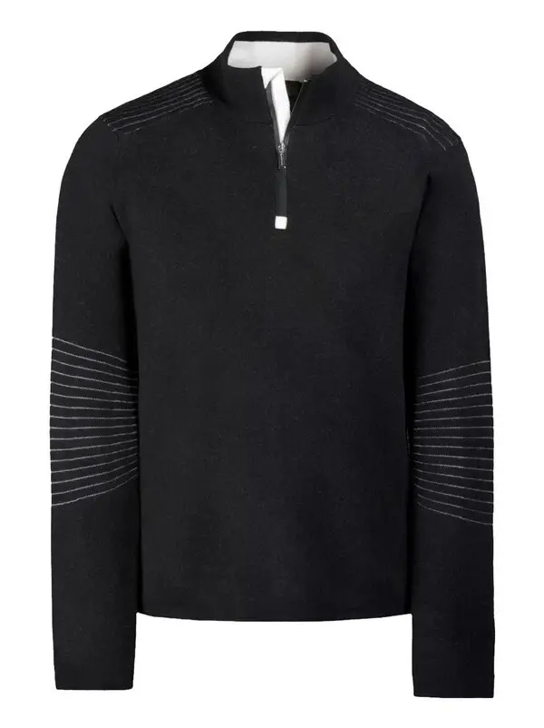 MOORER Sciores Half-zip Sweater - Black