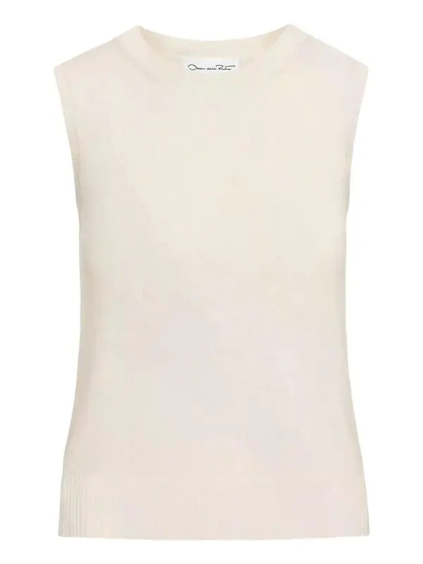 Oscar De La Renta Virgin Wool Top - Neutrals