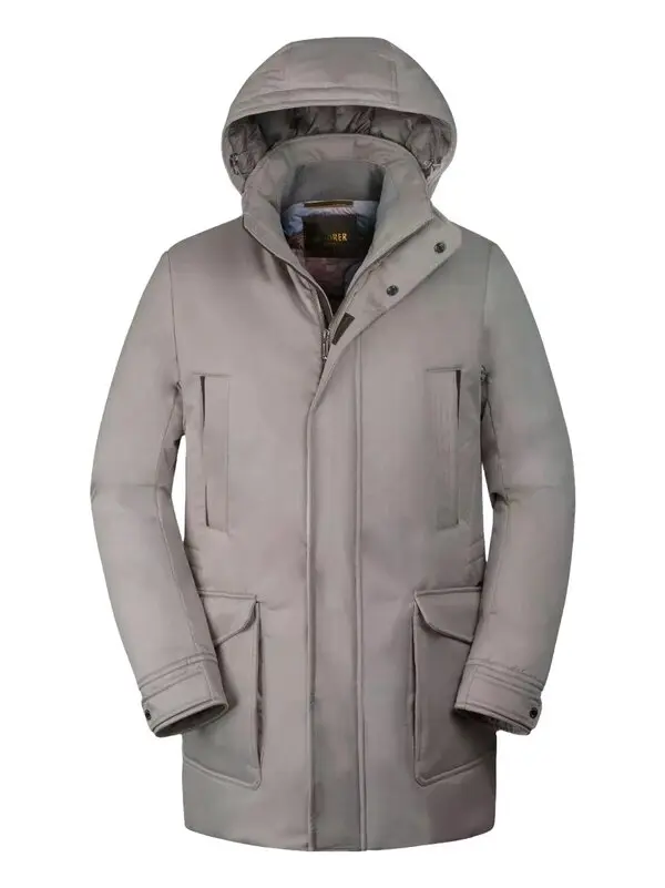 MOORER Oran-carmen Hooded Coat - Grey