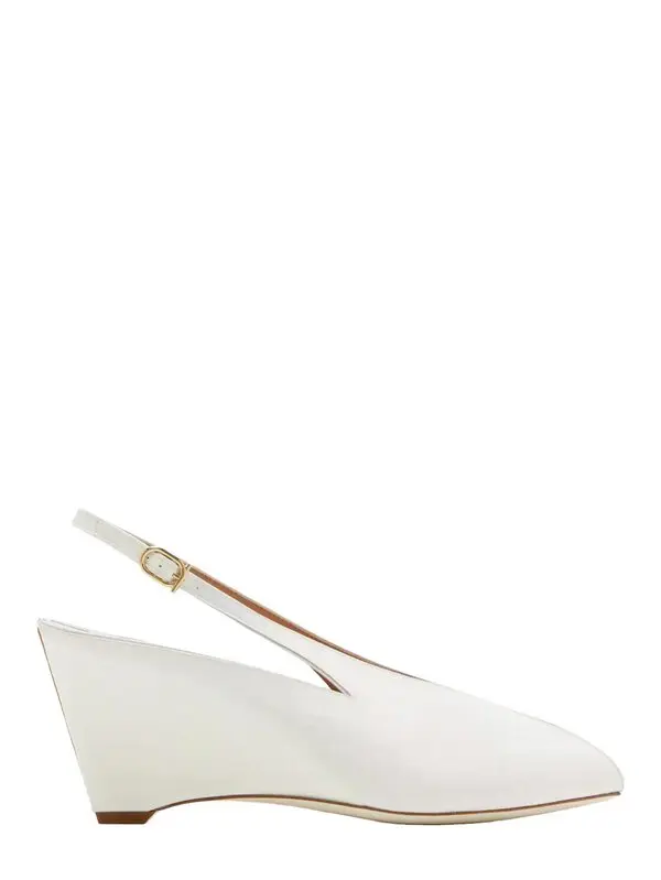 FERRAGAMO 70mm Peep Toe Slingback Pumps - Neutrals