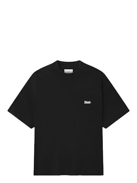 Rhude Classique Mock Neck T-shirt - Black