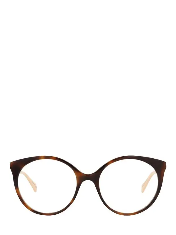 Gucci Round-frame Optical Frames - Havana Gold Transparent (gg1009o/30011765/001)