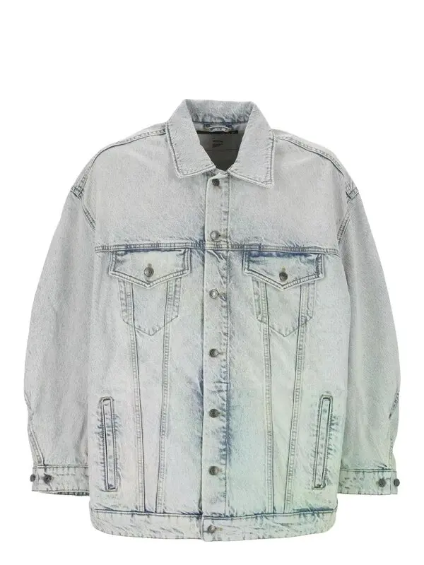 APPLIED ART FORMS Buttoned Faded-effect Jacket - Blue