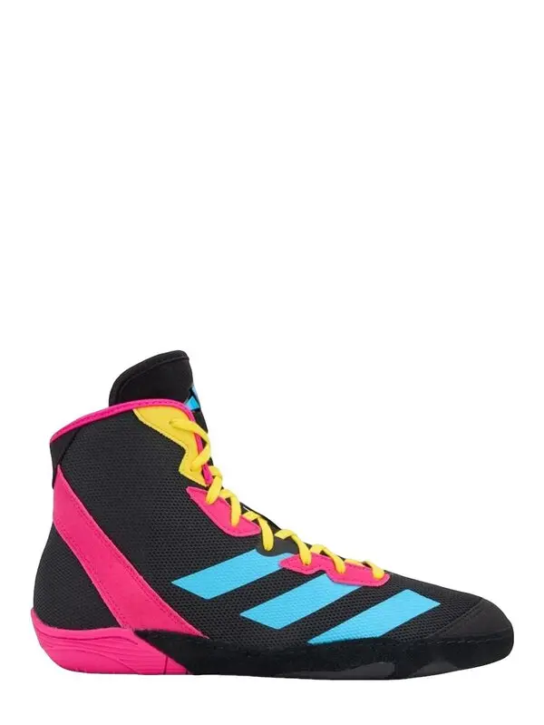 Adidas Adizero Wrestling Shoes - Black/signal Cyan/shock Pink