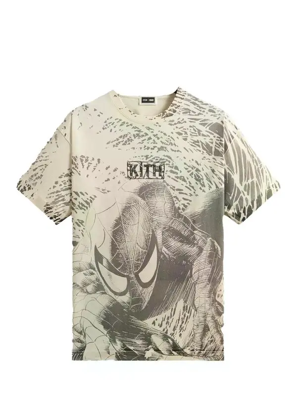 Kith X Marvel Spiderman Printed T-shirt - Grey