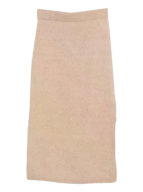 I BLUES Richard Ribbed Midi Skirt - Neutrals