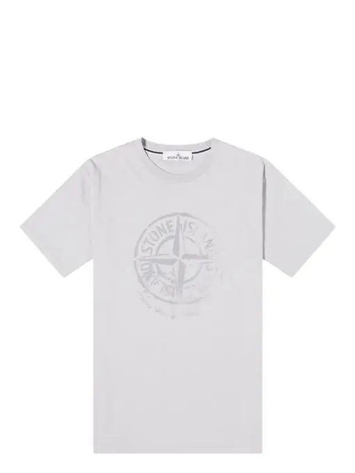 Stone Island Reflective One Badge Print T-shirt - Dust