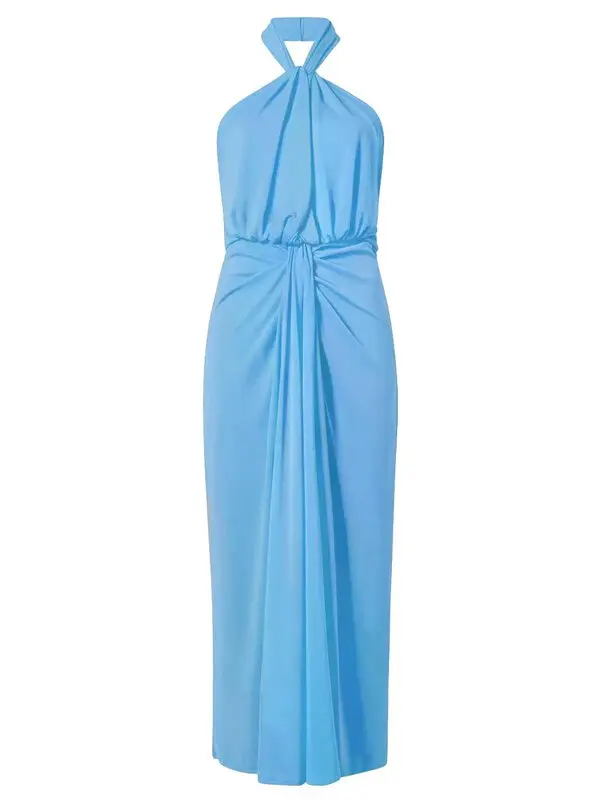 Cinq À Sept Kaily Draped Halterneck Dress - Blue