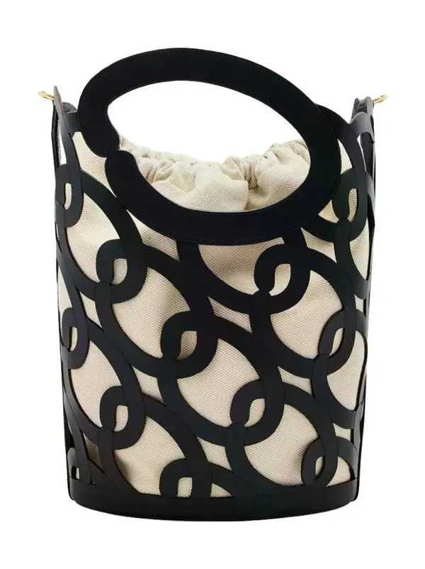 Oscar De La Renta Cut-out Design Tote - Black