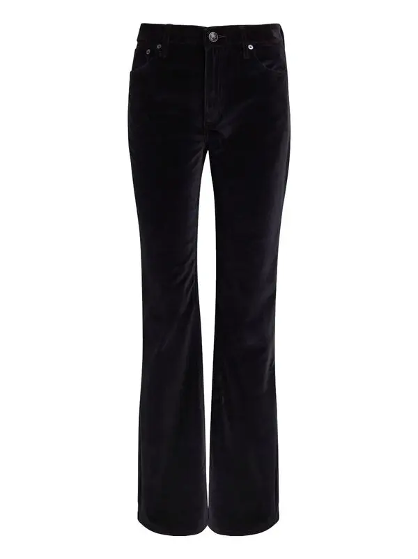 Rag & Bone Flared-leg Velvet Trousers - Black
