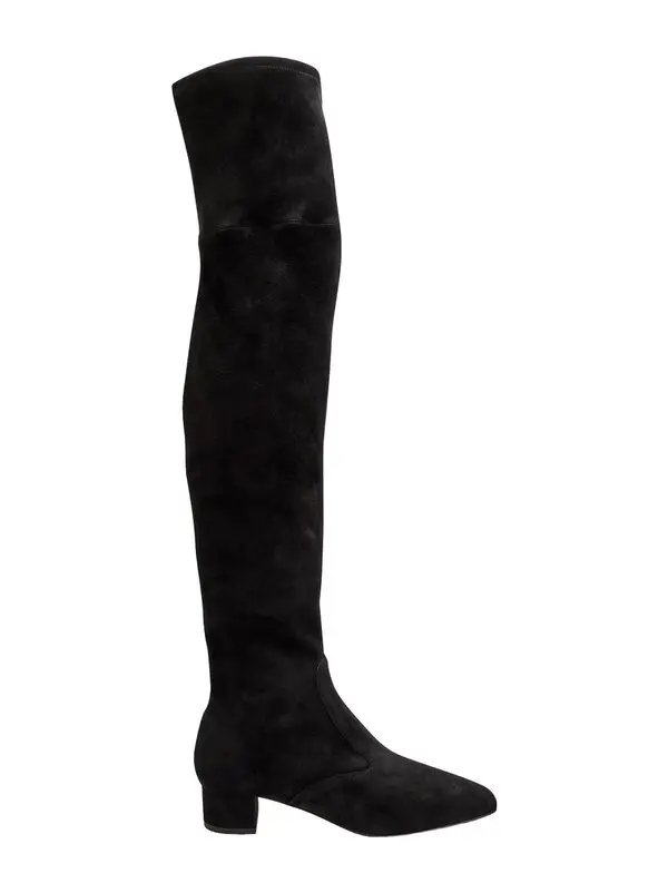 AQUAZZURA Remi 35 Suede Over-the-knee Boots - Black