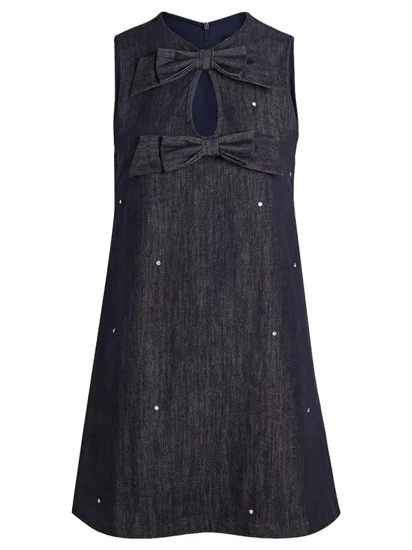 SISTER JANE Curio Crystal-embellished Mini Dress - Denim