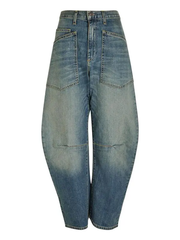 NILI LOTAN Shon Barrel-leg Jeans - Denim