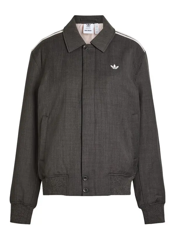 WALES BONNER Adidas X Quilted Wool-blend Jacket - Dark Grey