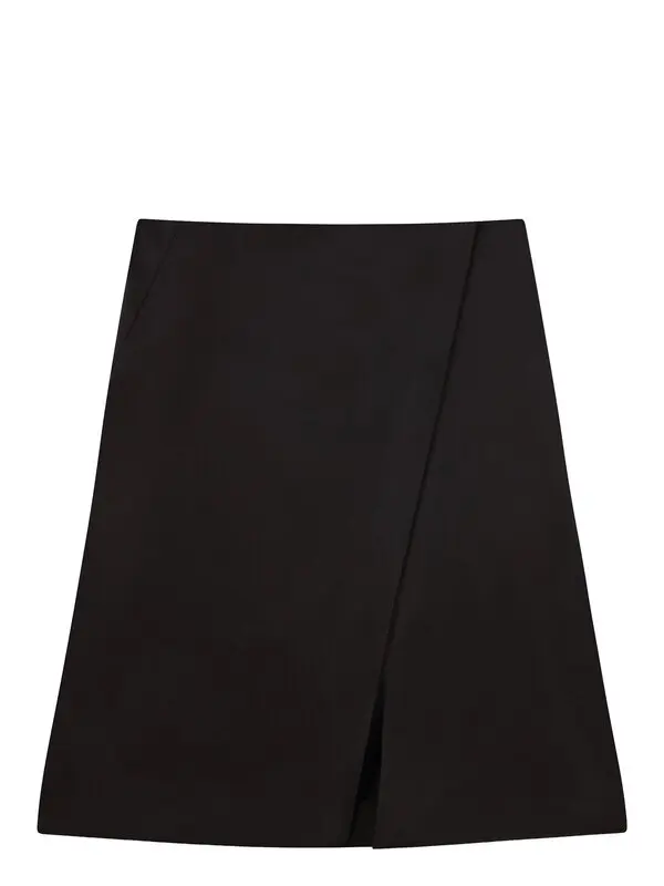 Stella McCartney Tailored Satin Midi Skirt - Black