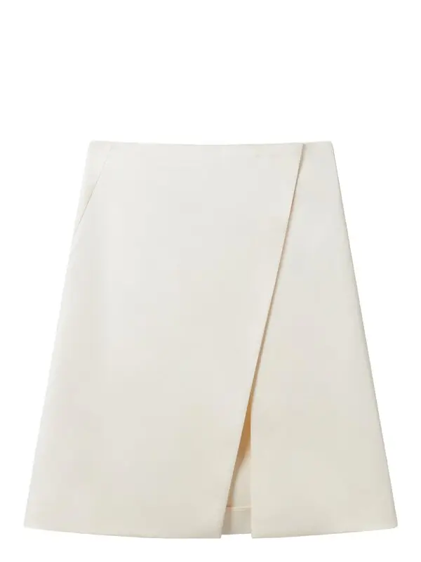 Stella McCartney Tailored Satin Midi Skirt - Cream