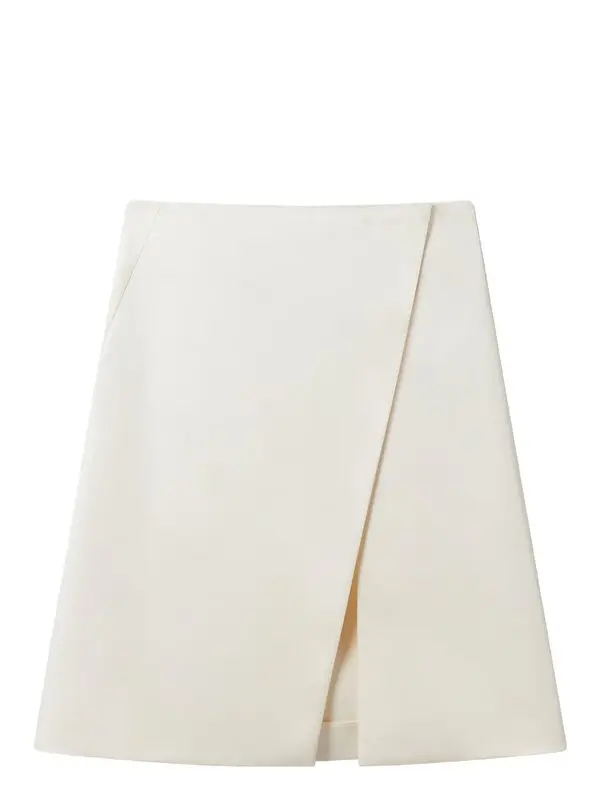 Stella McCartney Tailored Satin Midi Skirt - Cream