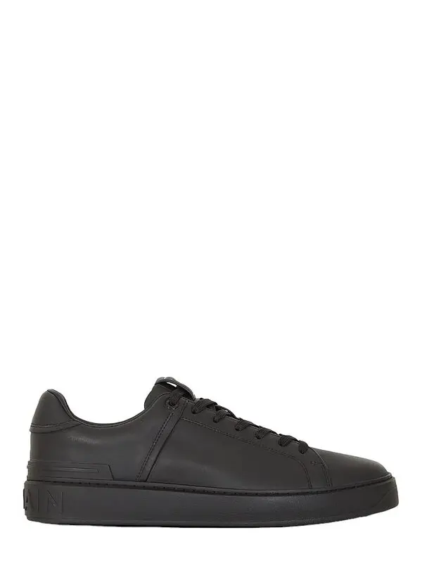 Balmain B-court Leather Sneakers - Black