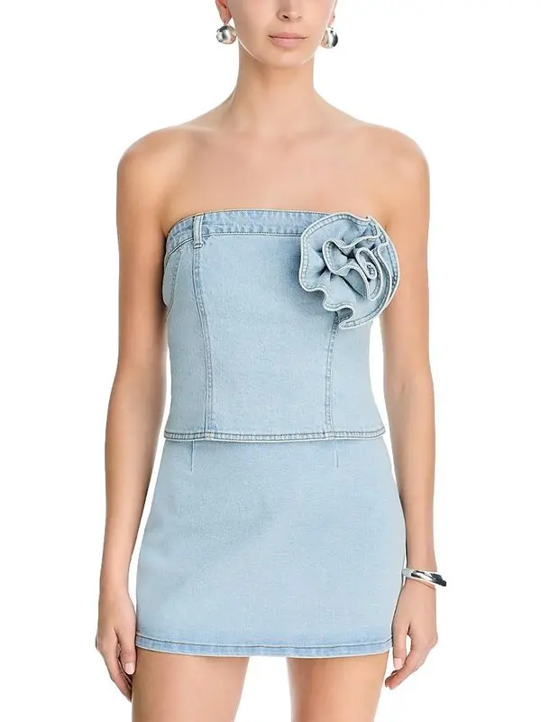 Steve Madden Rosette Trimmed Top - Del Ray Wash