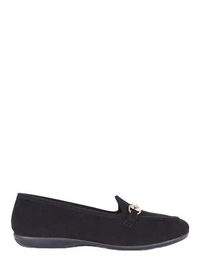 MENINA STEP Comfy Suede Slipper - Black