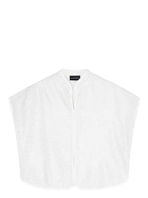 Emporio Armani Drill Top With Micro Studs - White