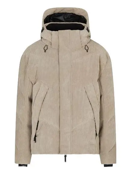 Emporio Armani Corduroy-effect Ski Down Jacket - Natural