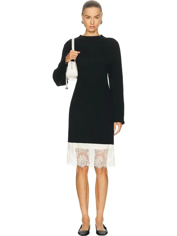 Staud Willow Sweater Dress - Black