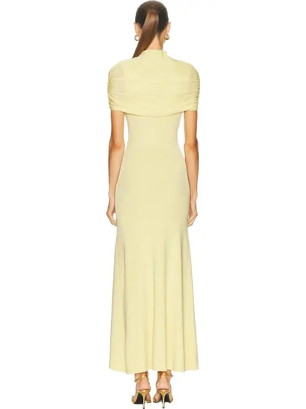 Roland Mouret Draped Shawl Dress - Yellow