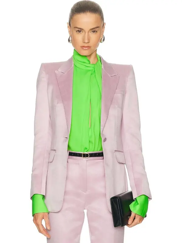TOM FORD Duchesse Single Breasted Jacket - Orchid Pink