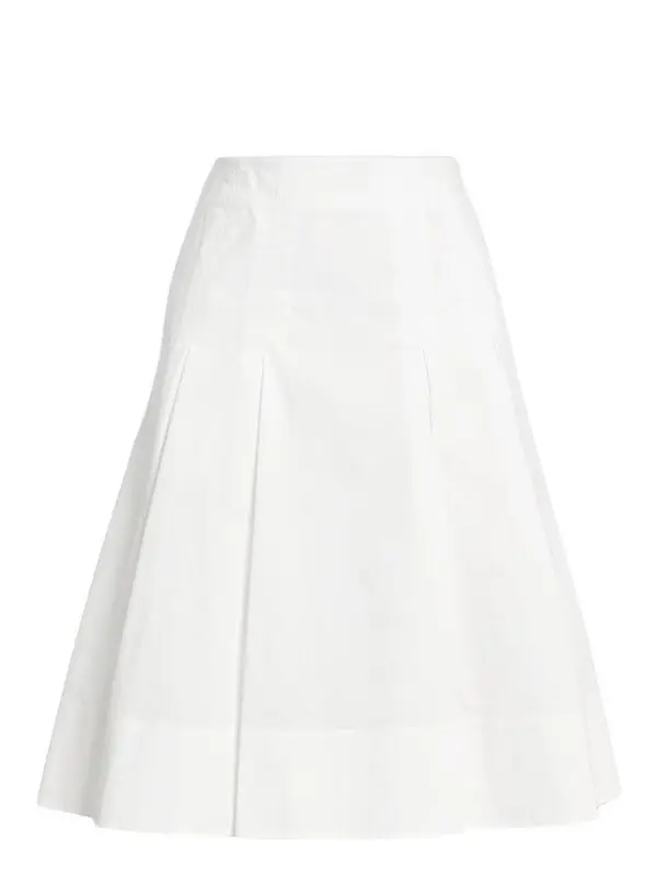 Simkhai Samantha Pleated Cotton-blend Poplin Skirt - White