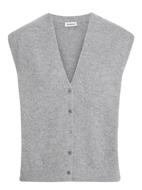 Simkhai Rozzi Cashmere Vest - Light Gray