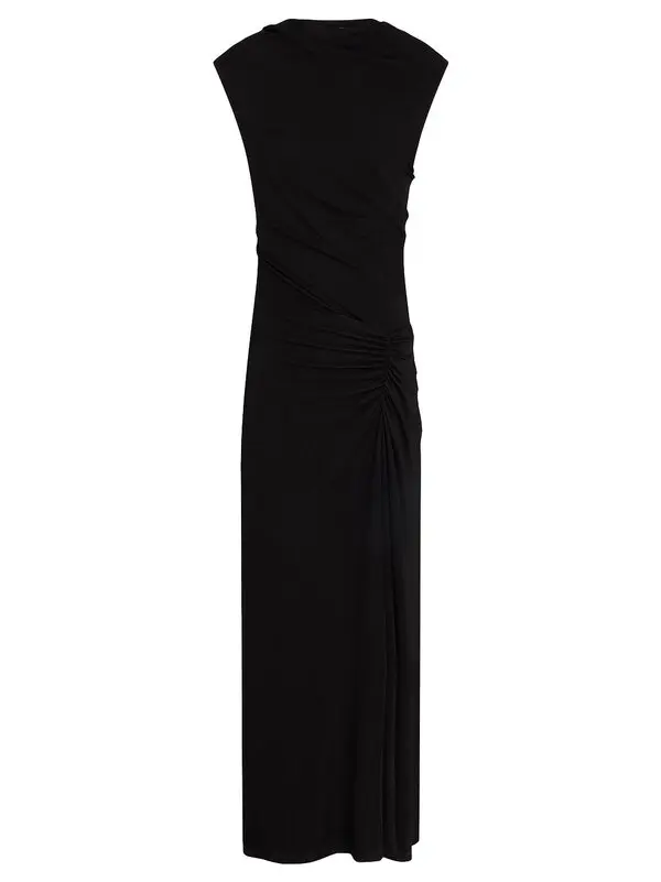 Simkhai Ruched Jersey Maxi Dress - Black