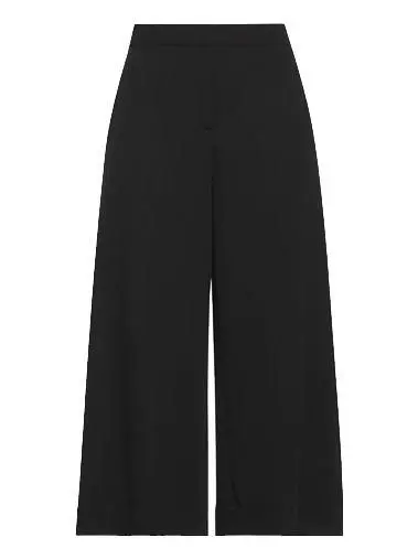 TWINSET Wide Leg Cuffed Hem Trousers - Black