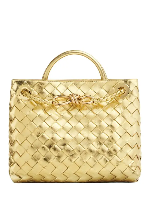 BOTTEGA  VENETA Small Andiamo Top Handle Bag - Gold